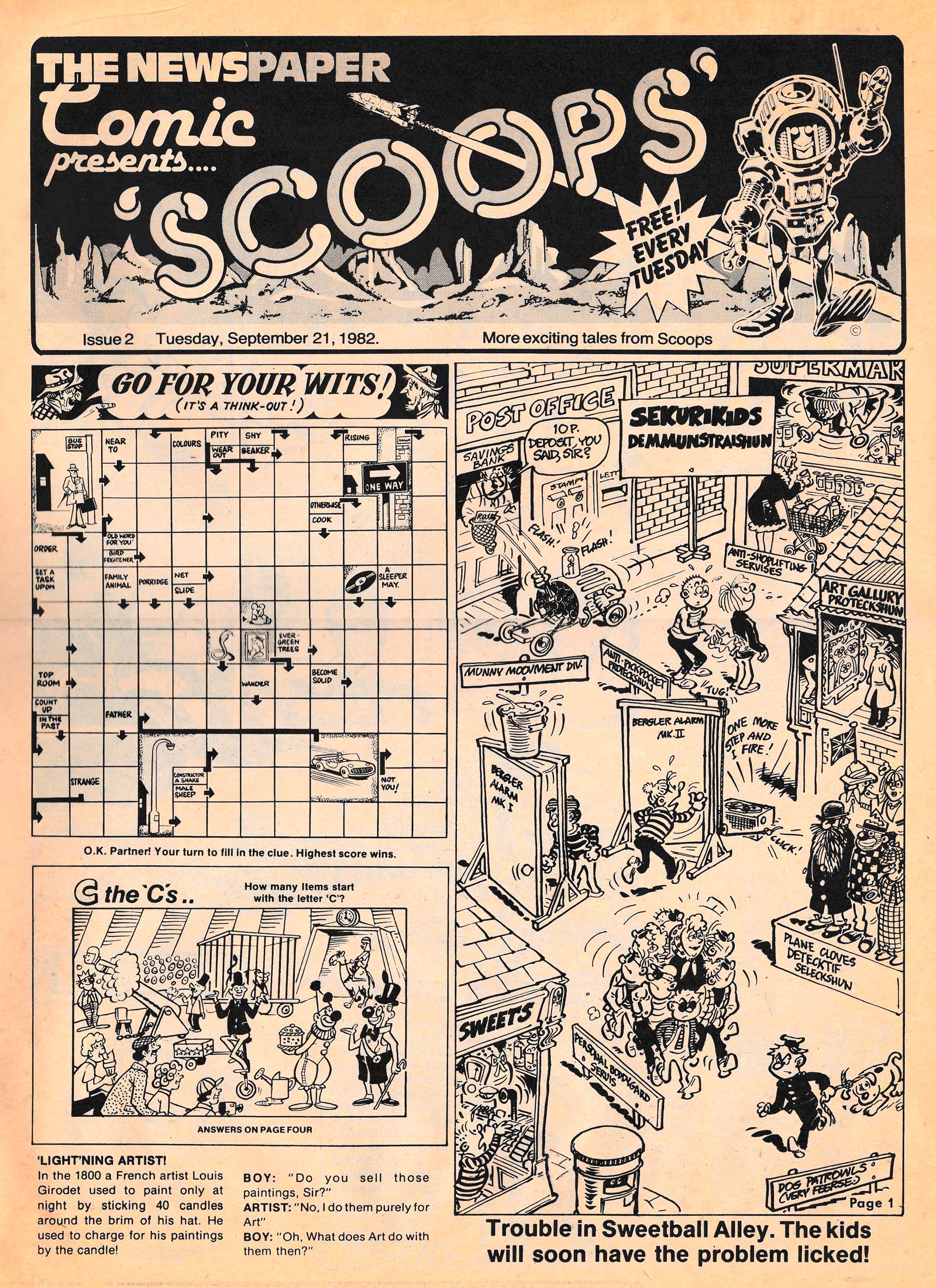 Lost British Comic Projects: SCOOPS, a Newspaper Comic – downthetubes.net