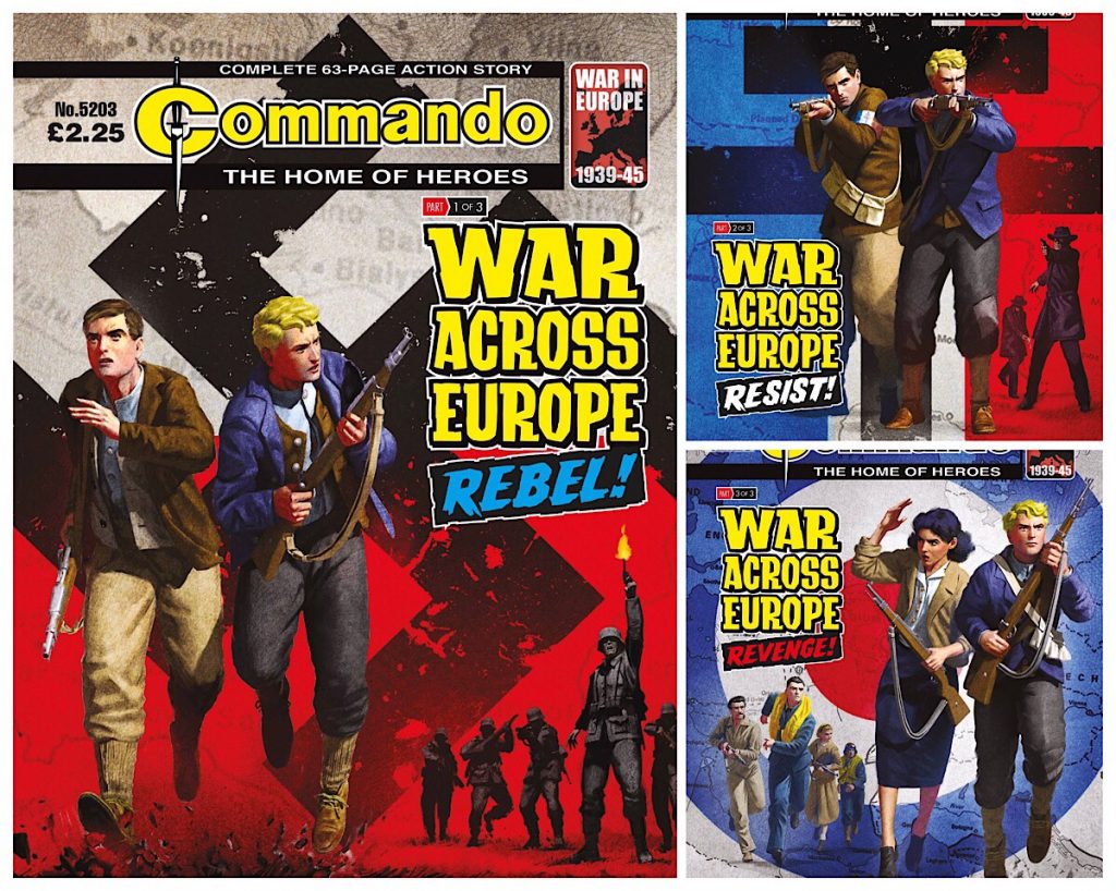 Commando Comics “War Across Europe” covers revealed – downthetubes.net