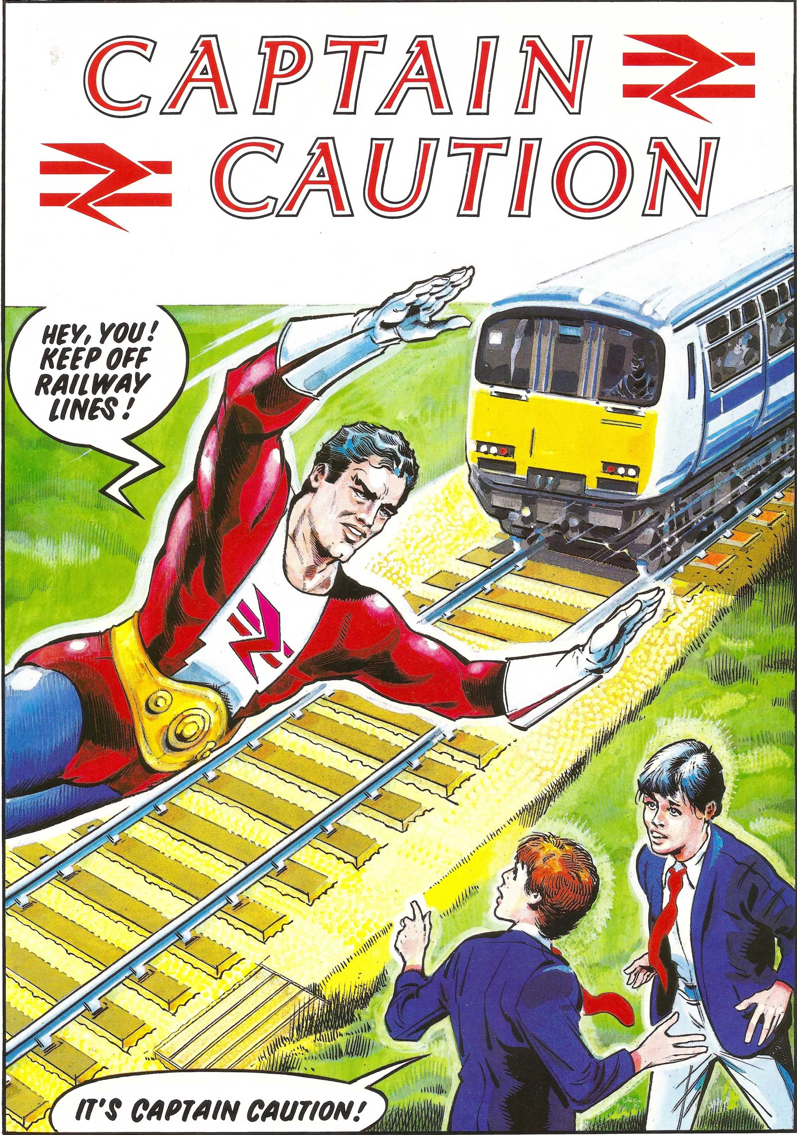 British Custom Comics: Captain Caution, Rail Safety Hero! – downthetubes.net