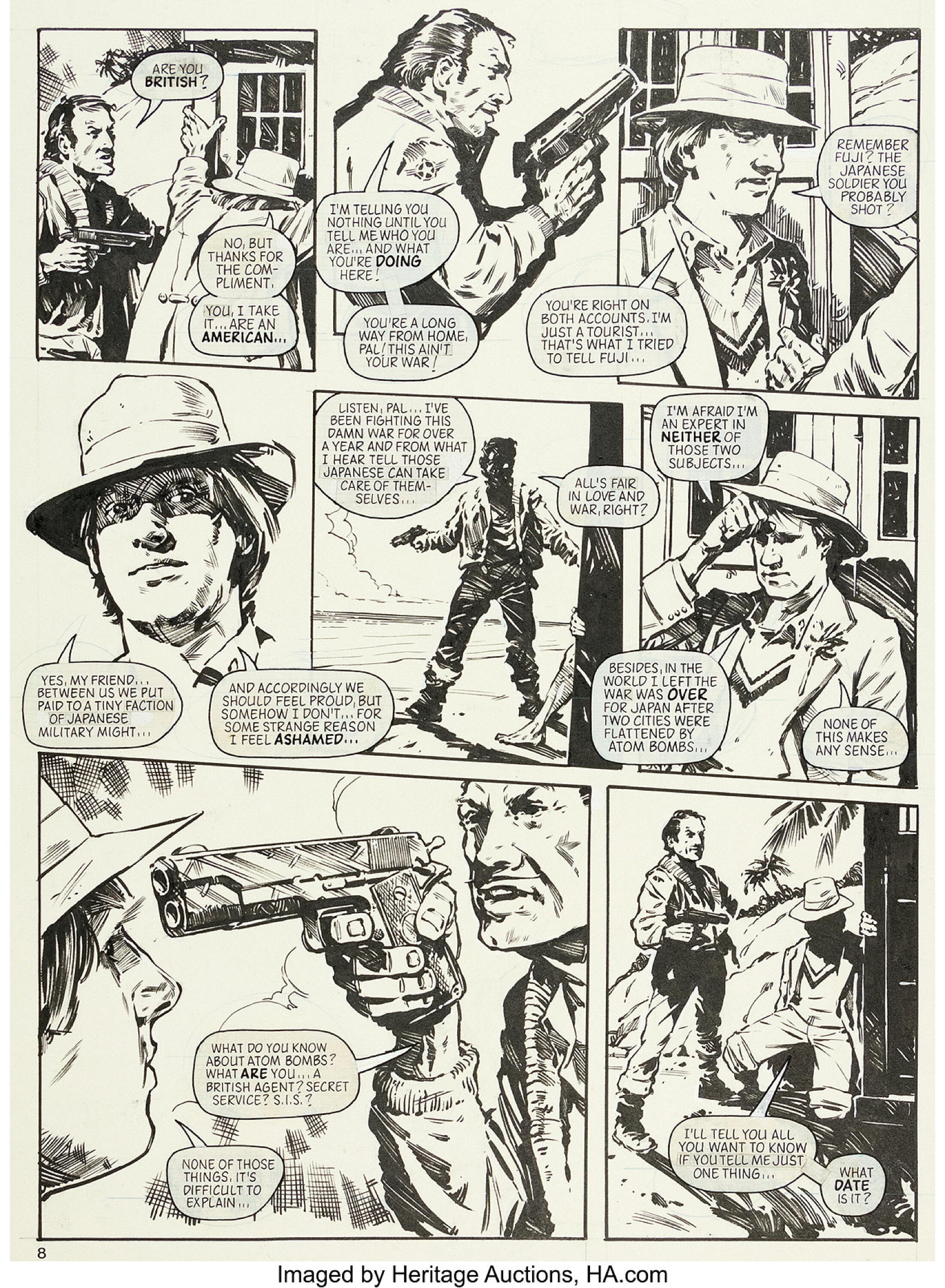 Doctor Who comic art by Mick Austin featuring Fifth Doctor Peter ...