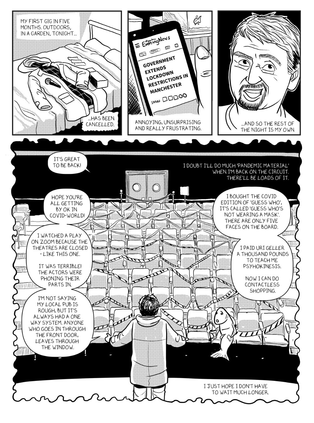 Art from comic artist and comedian John Cooper’s “Distance” project ...