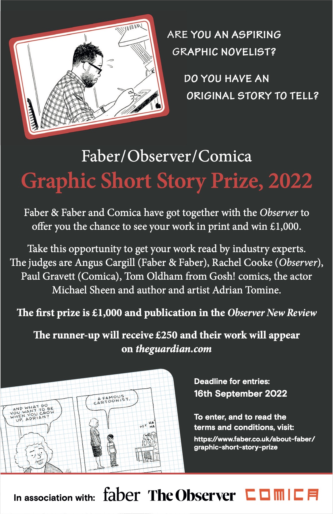 Don’t miss your chance to win the Observer / Faber / Comica Graphic ...