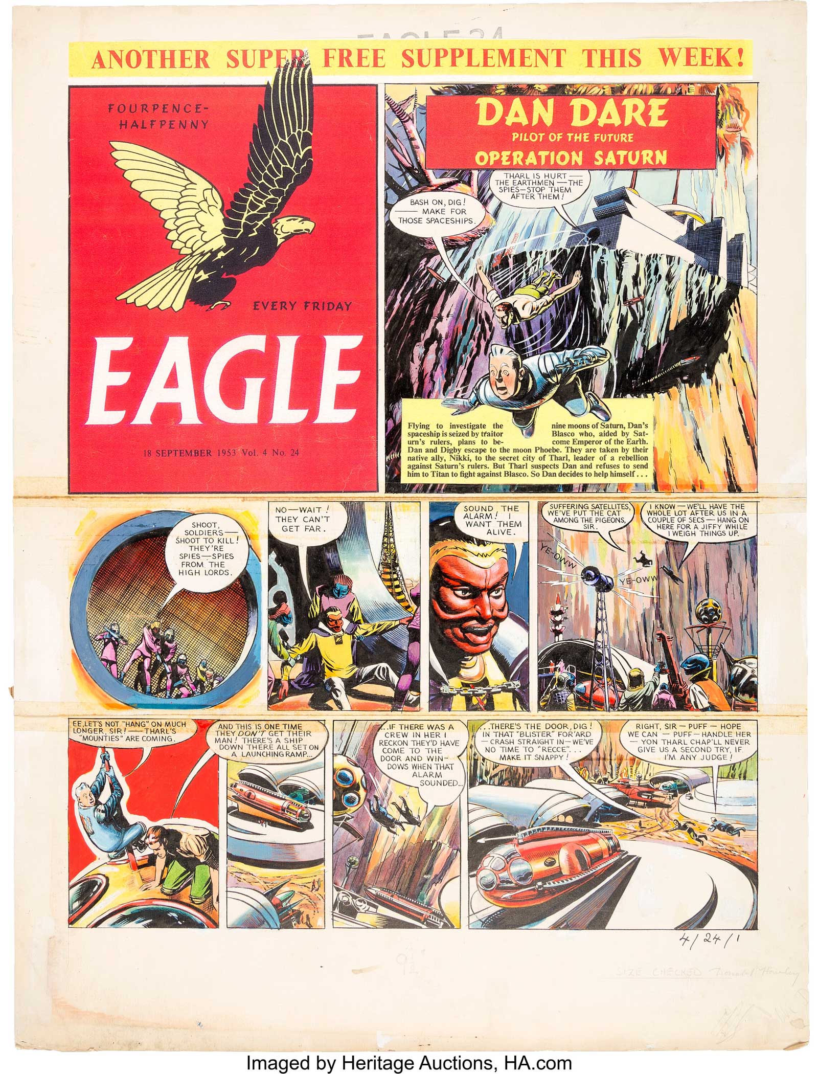 Early “Dan Dare” and other British comic art offered in upcoming ...