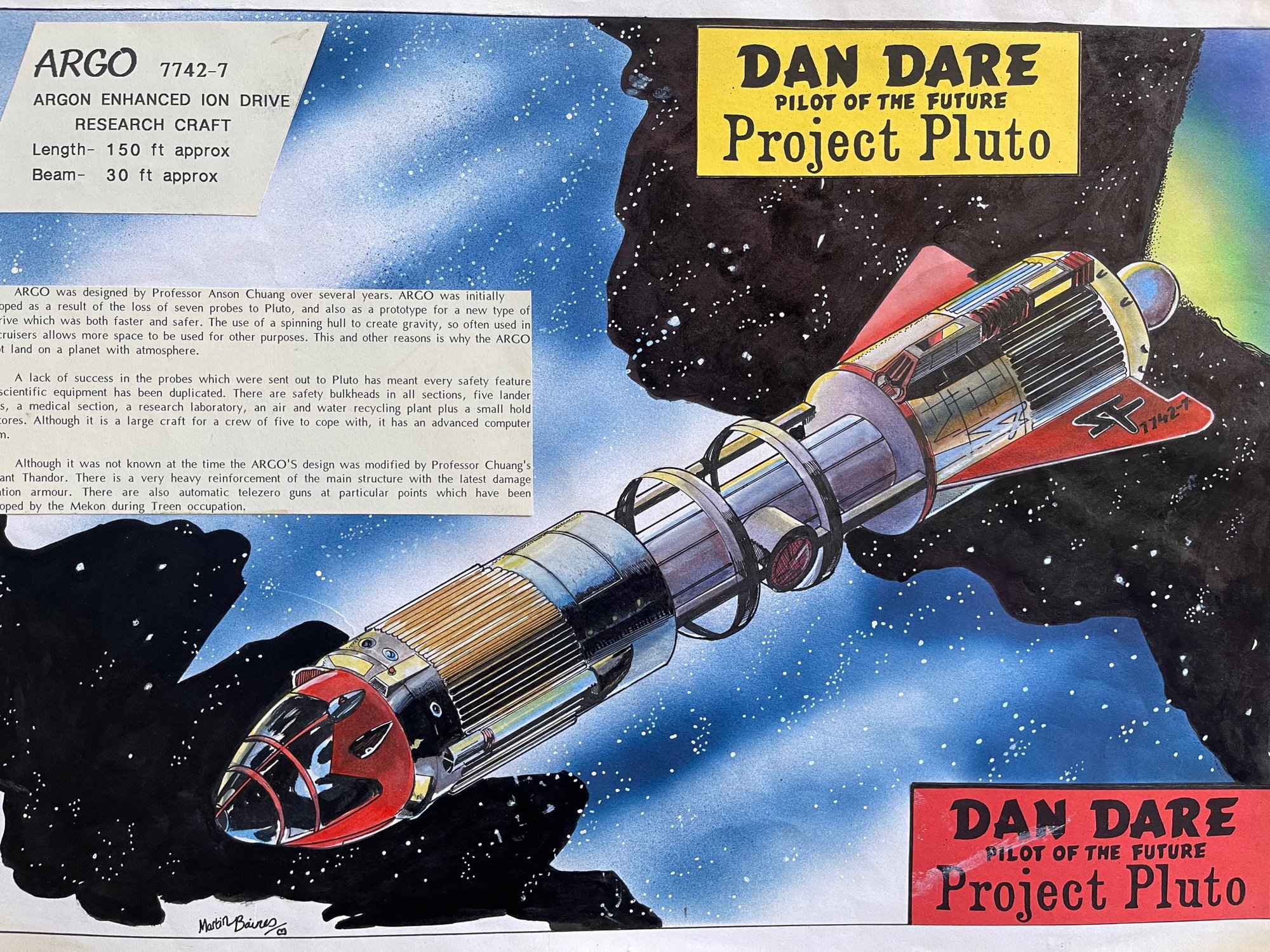 Dan Dare “Project Pluto” art offered on Catawiki, auction ends soon ...