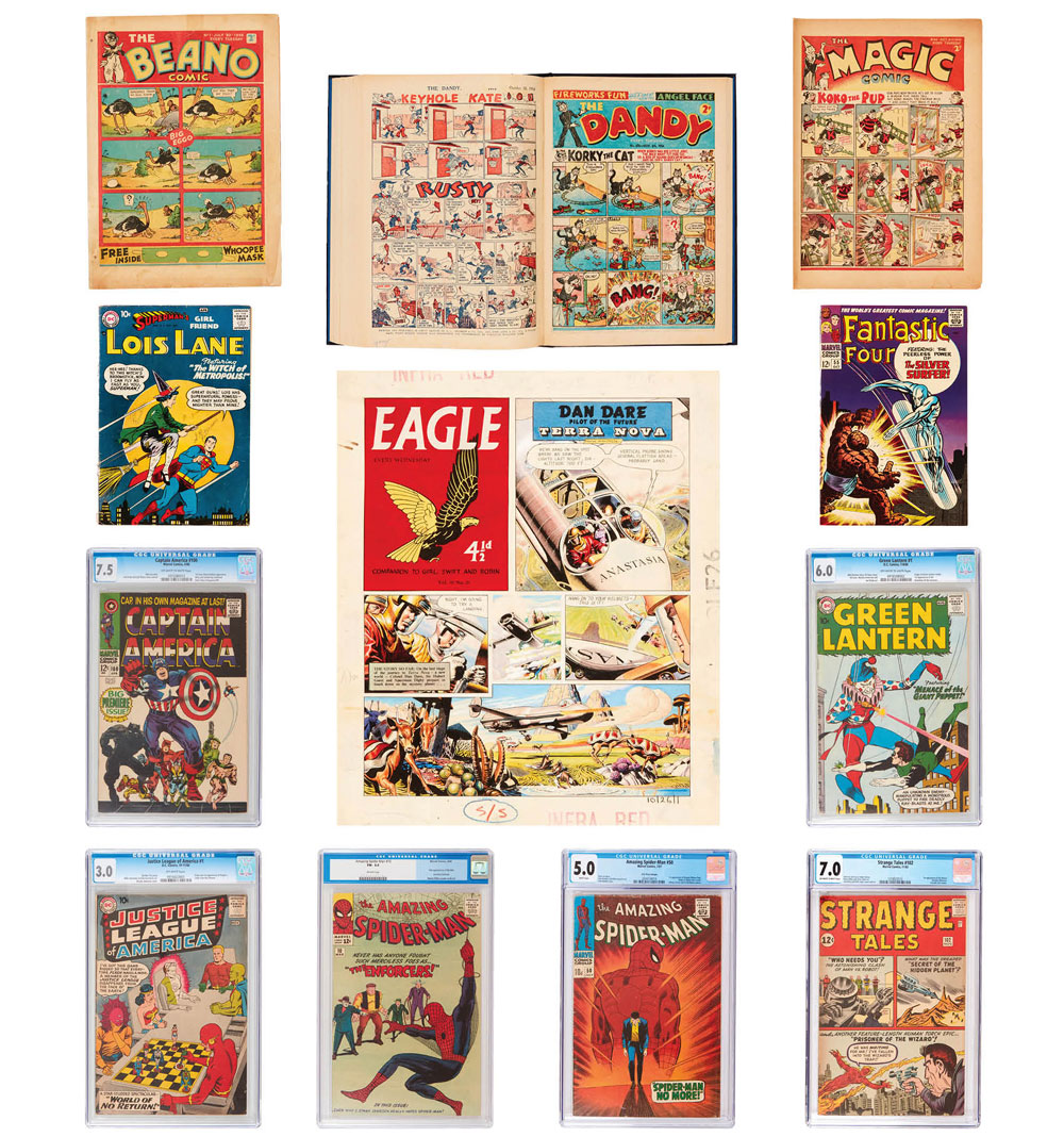 Stunning array of original British comic art and first issue of The ...