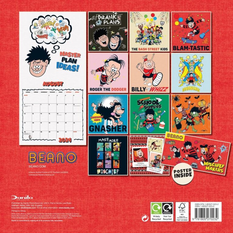 Danilo’s 2024 Calendars, including Beano and Doctor Who – A Quick Guide ...