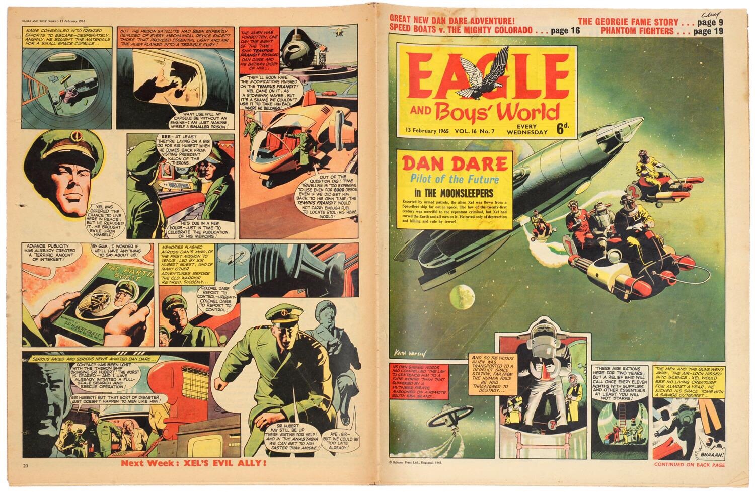 “Moonsleepers” Dan Dare art by Keith Watson offered at auction ...