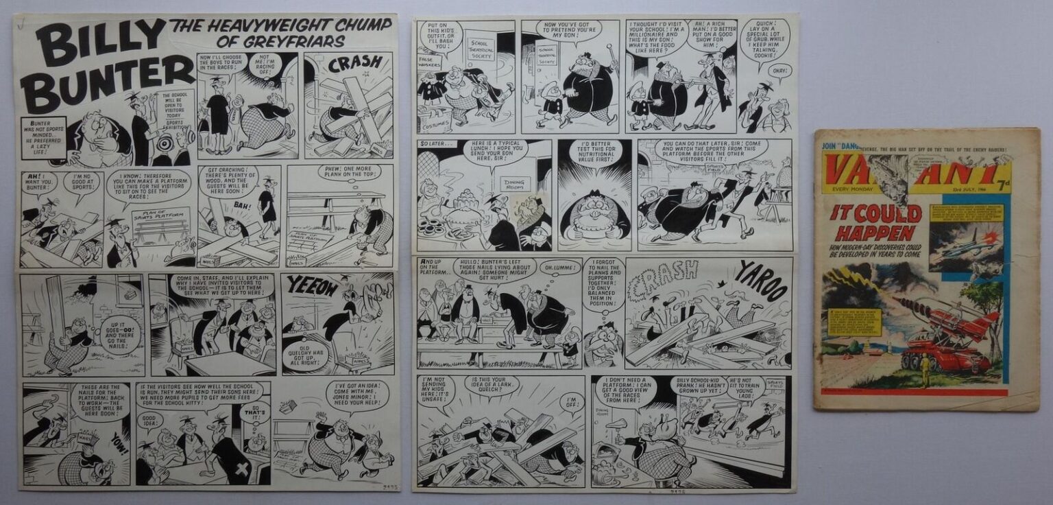 “Billy Bunter” art, Free Gift issues of top British comics in latest ...