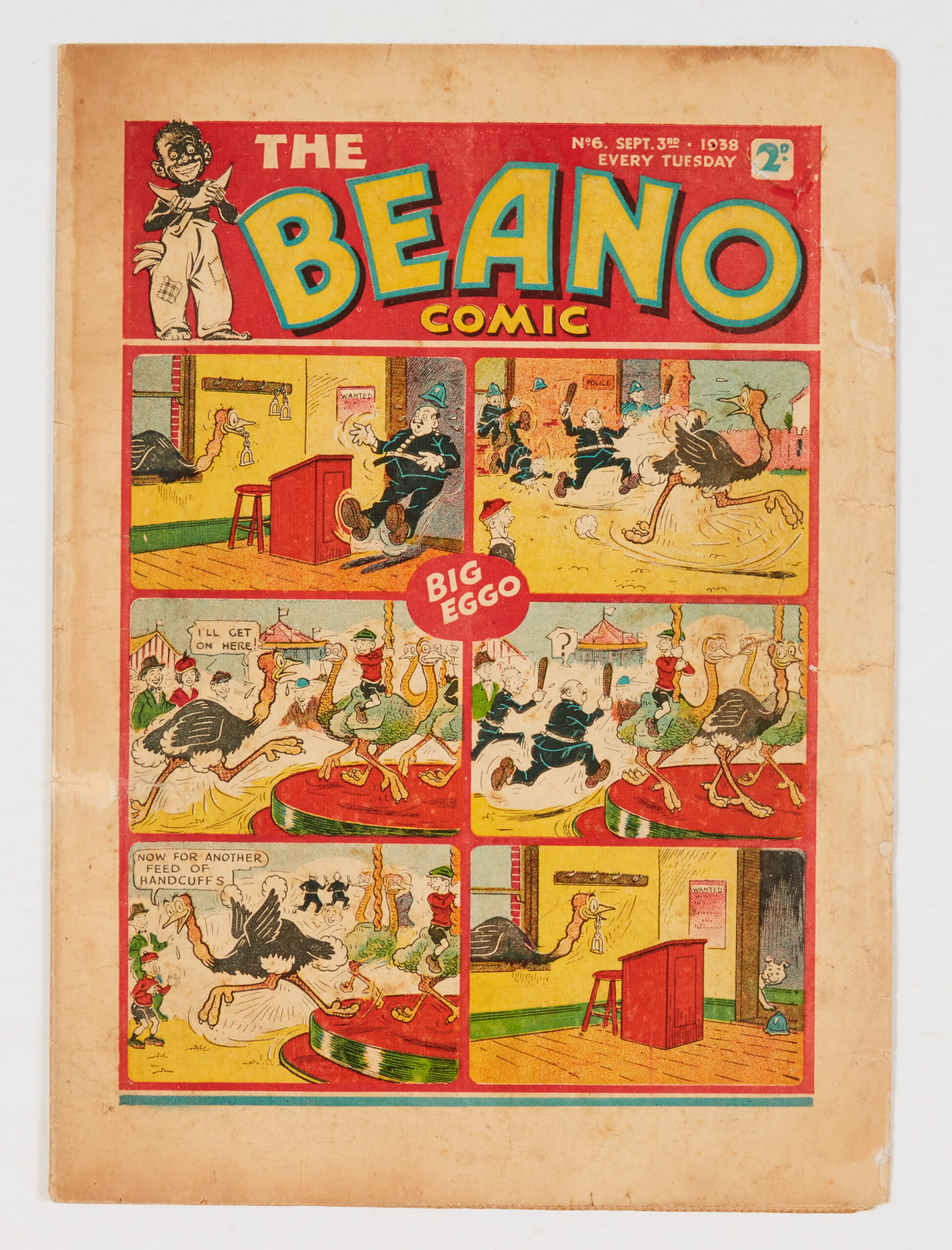 First issue of The Beano, with only known surviving Free Gift, offered ...
