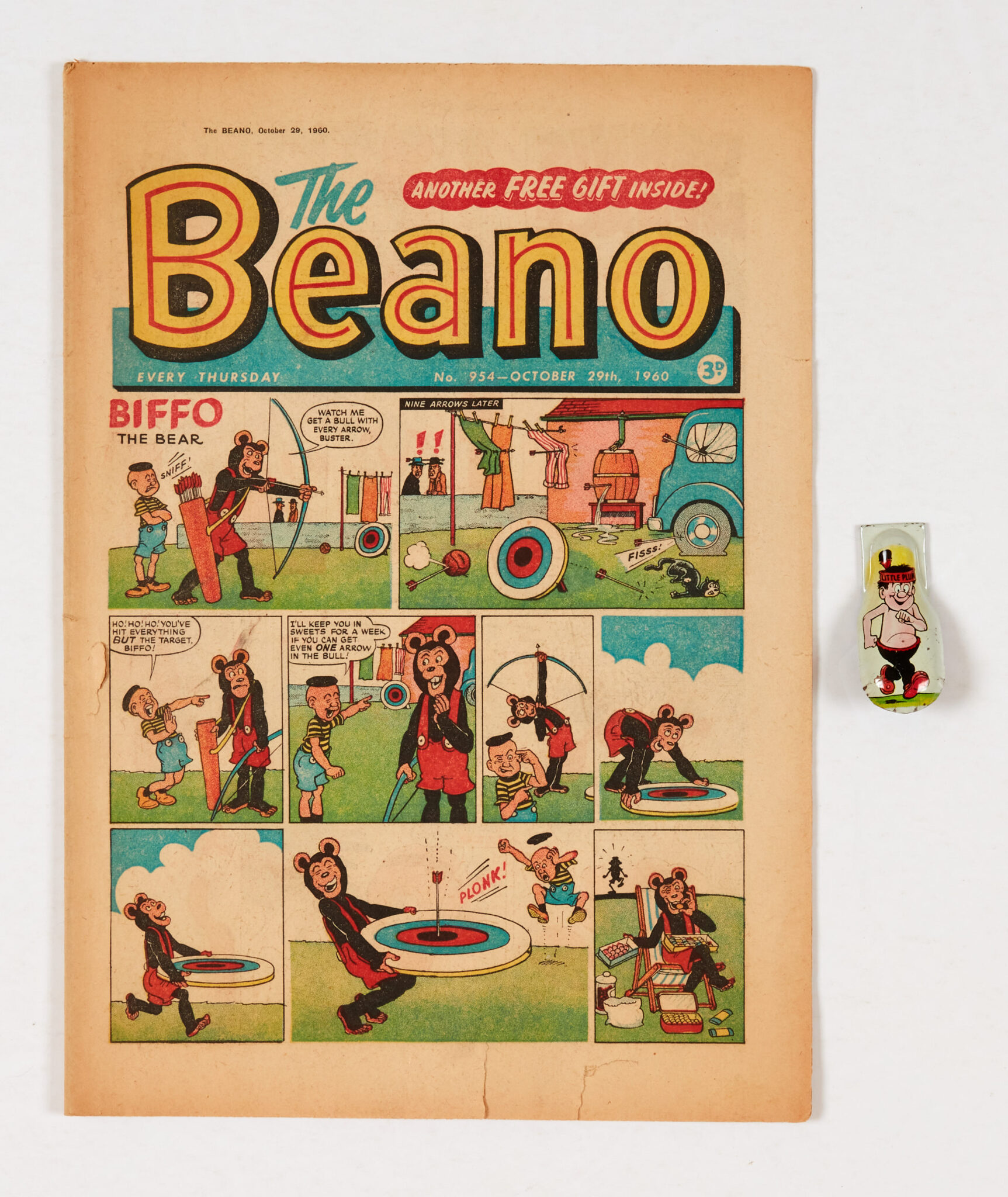 First issue of The Beano, with only known surviving Free Gift, offered ...