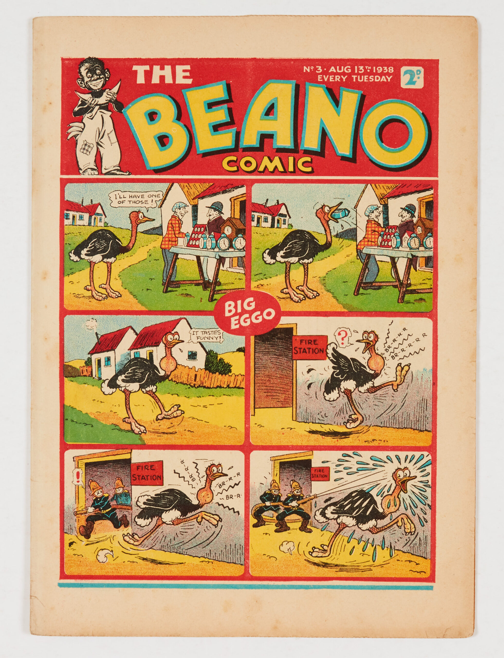 First issue of The Beano, with only known surviving Free Gift, offered ...