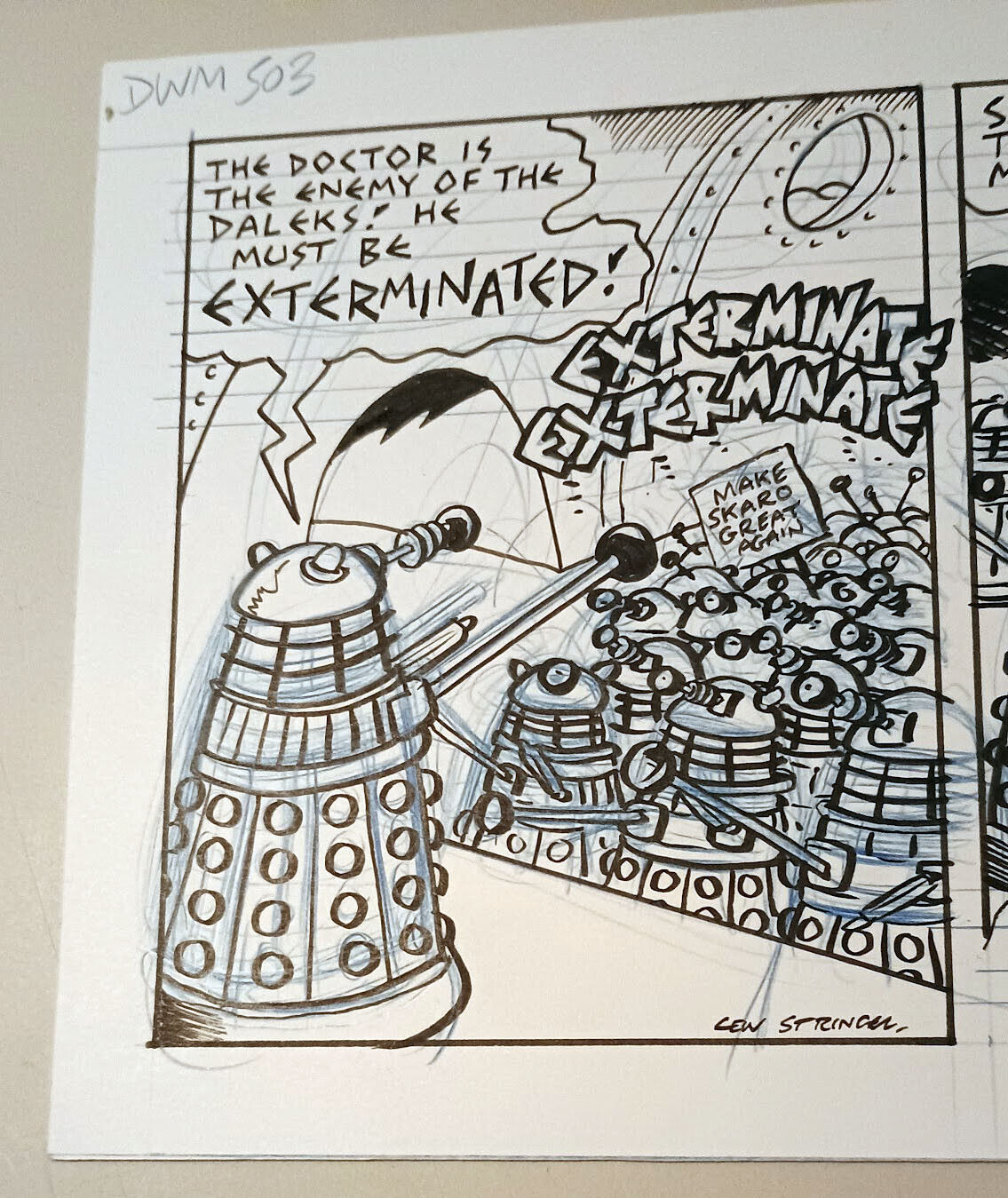 Daft Daleks on the prowl! Original cartoon by Lew Stringer offered on ...