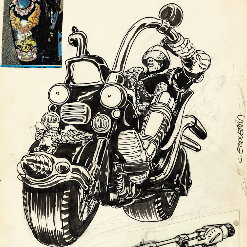 Early Judge Dredd design art by Carlos Ezquerra offered by Heritage ...