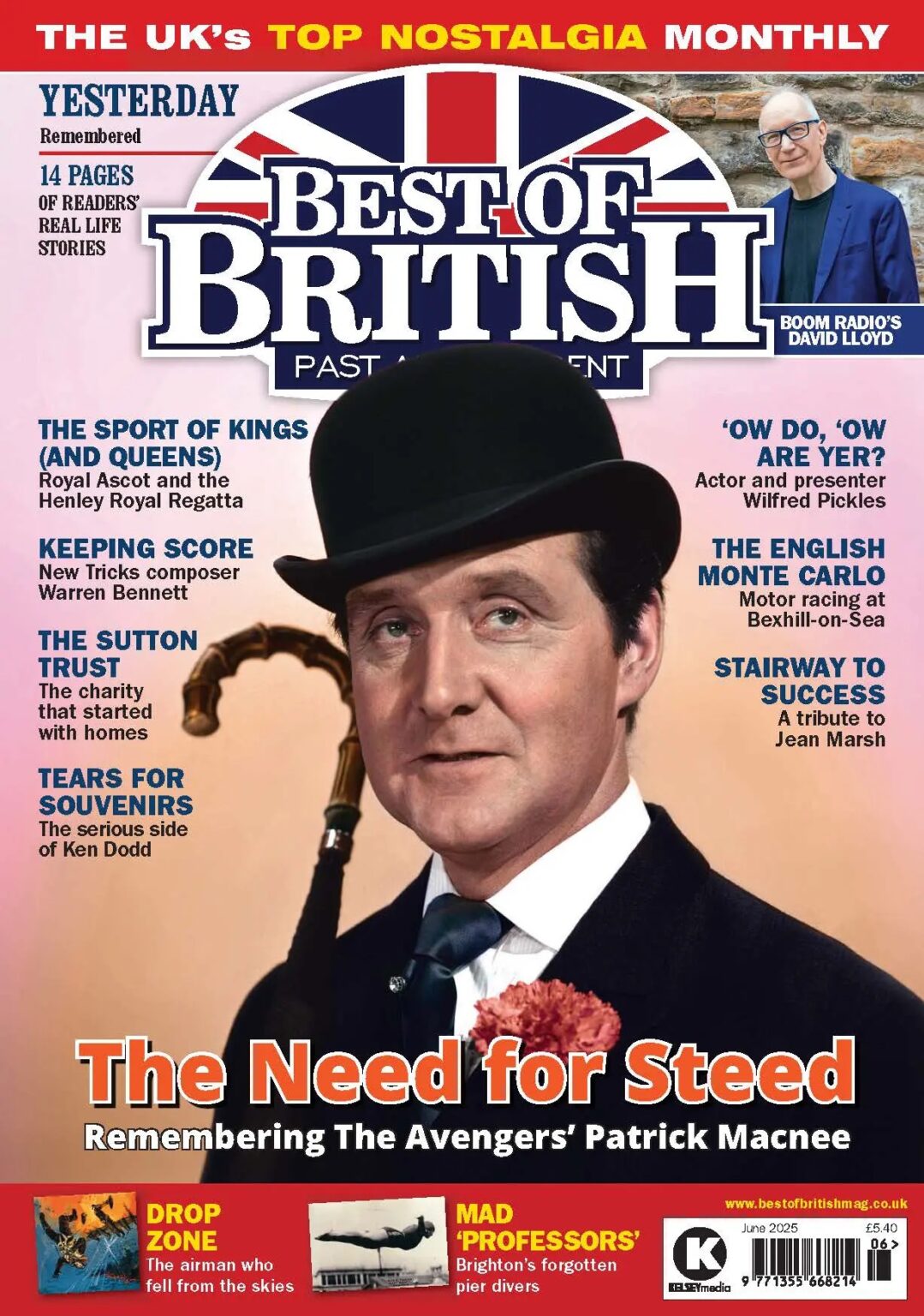 Best of British magazine pays tribute to “The Avengers” star, Patrick ...