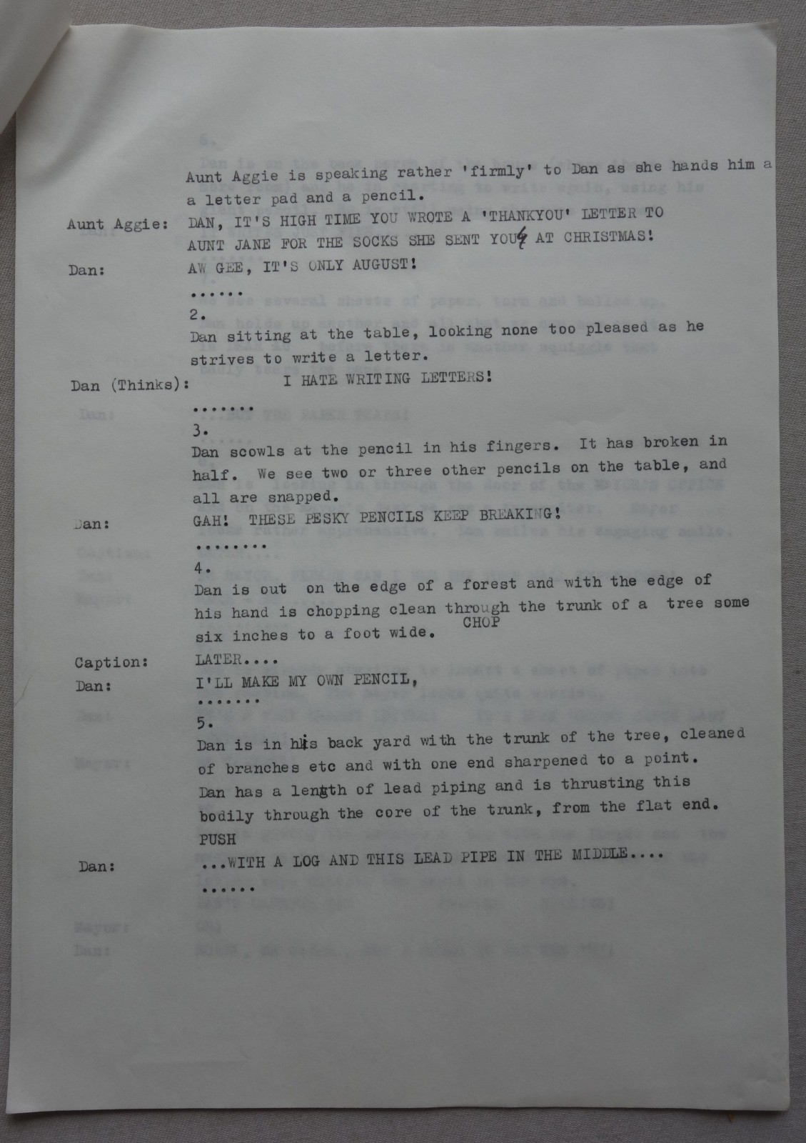 Unique Dan Dare script, “Johnny Fartpants” art and “Free Gift” British ...