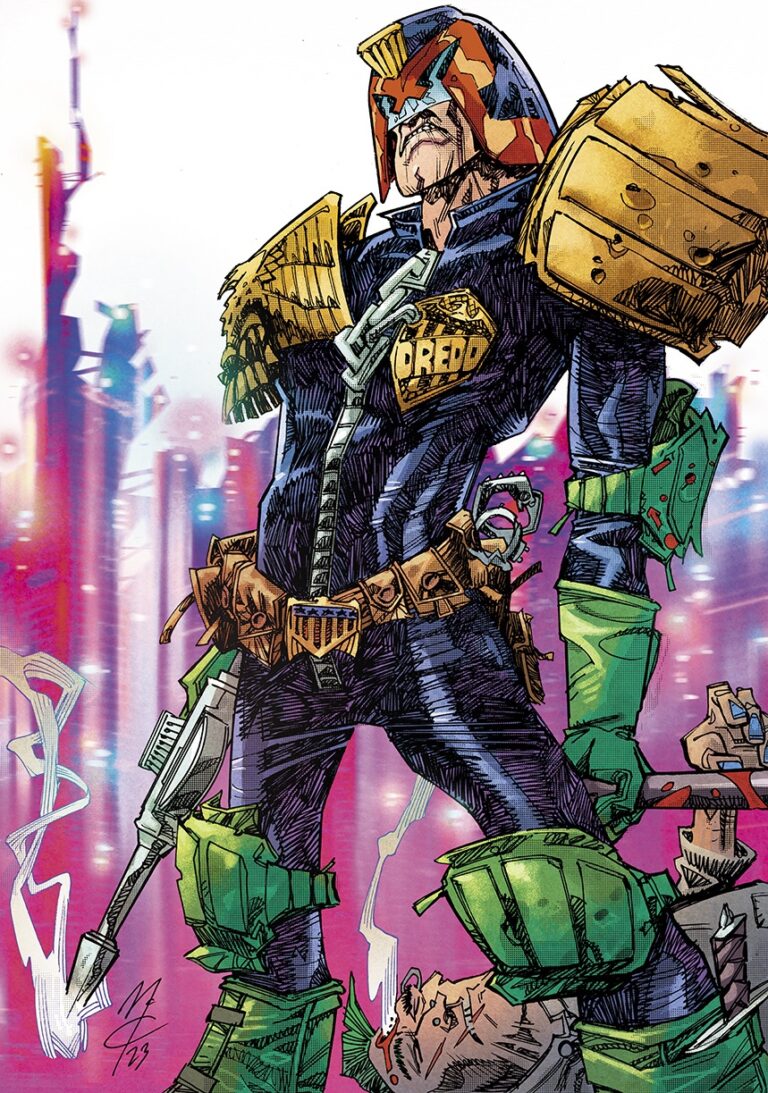 Dredd vs the Dark Judges Art Print by John McCrea drops – downthetubes.net