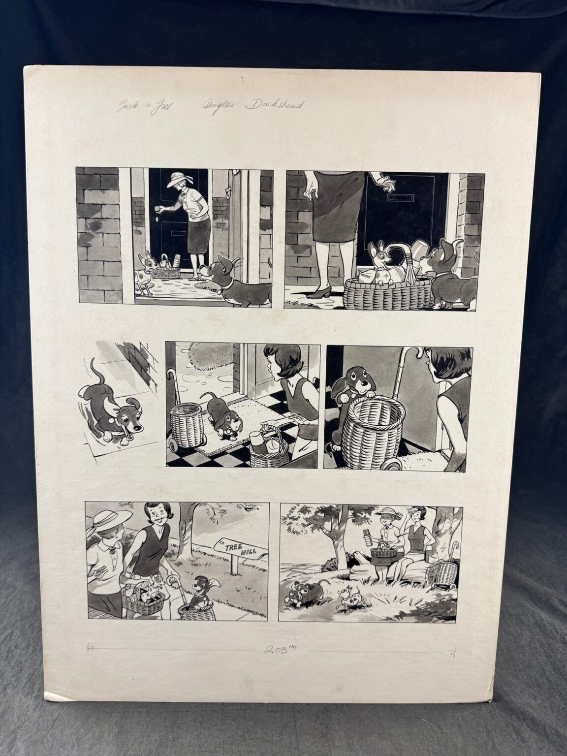 Bermuda cartoon legend Peter Woolcock’s “Douglas the Dachshund” art ...