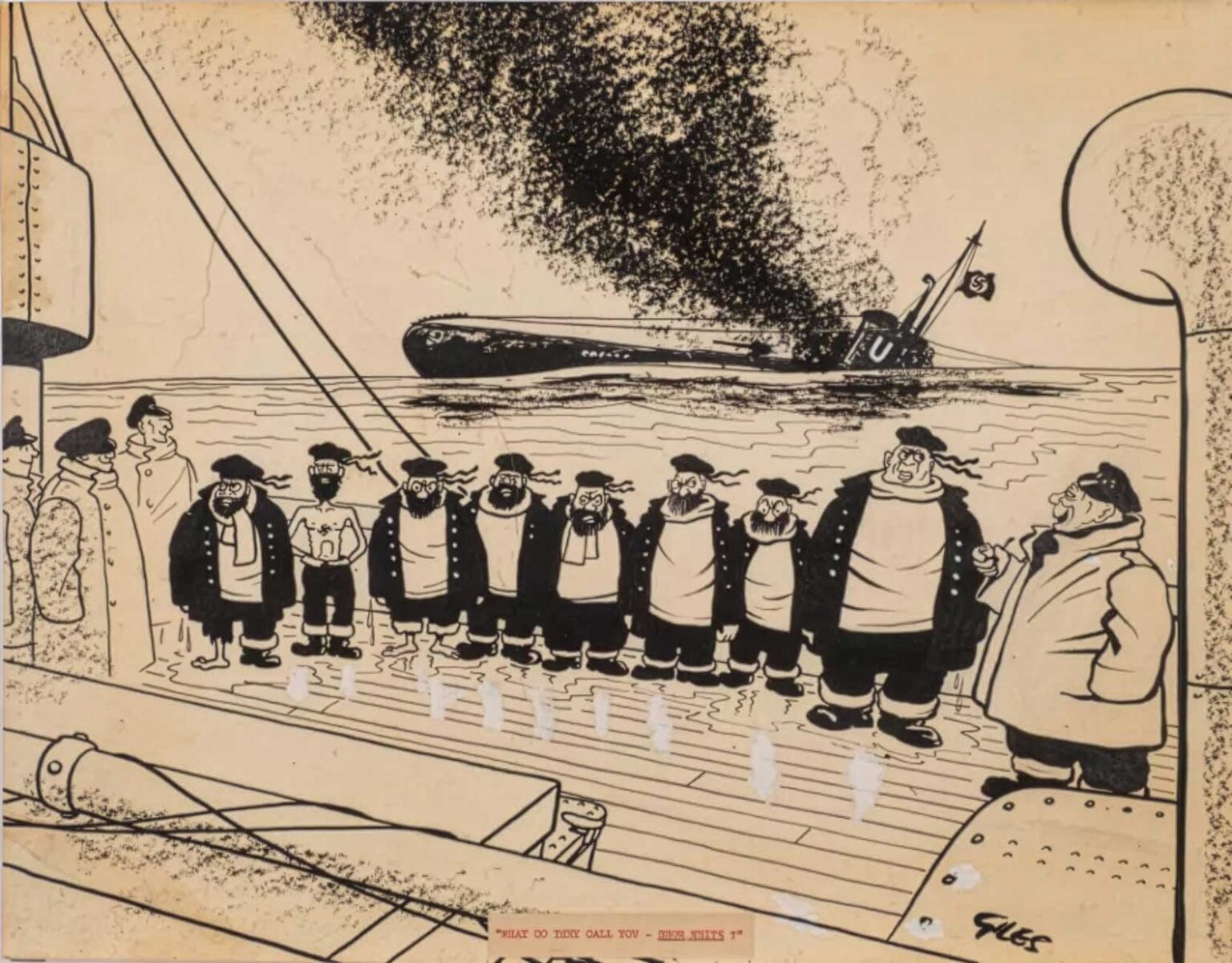 Original Giles World War Two Navy cartoon blows estimated sale price ...